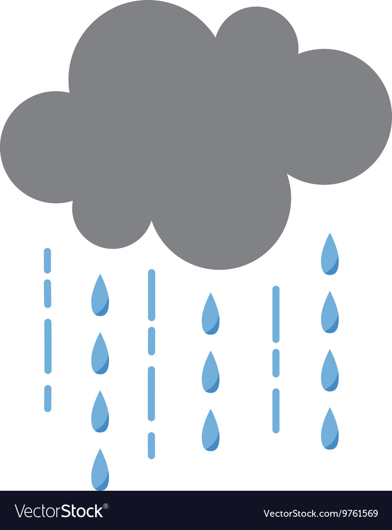 Rain cloud Royalty Free Vector Image - VectorStock