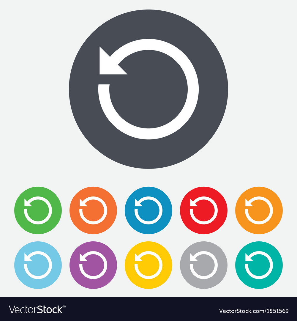 Repeat icon refresh symbol loop sign Royalty Free Vector