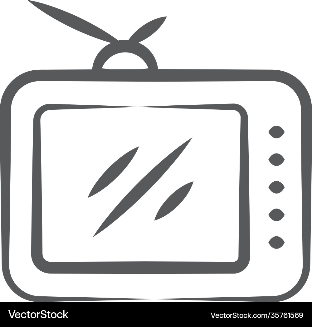 Retro tv Royalty Free Vector Image - VectorStock