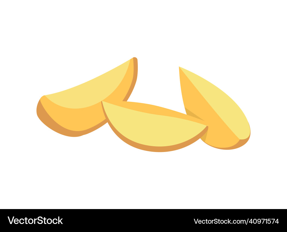 Potato slices concept Royalty Free Vector Image