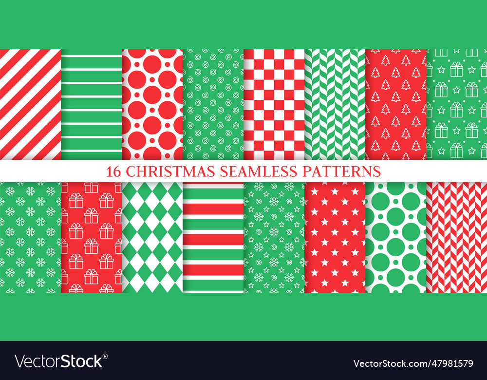 Christmas seamless pattern festive wrapping paper Vector Image Christmas seamless pattern festive wrapping paper Vector Image