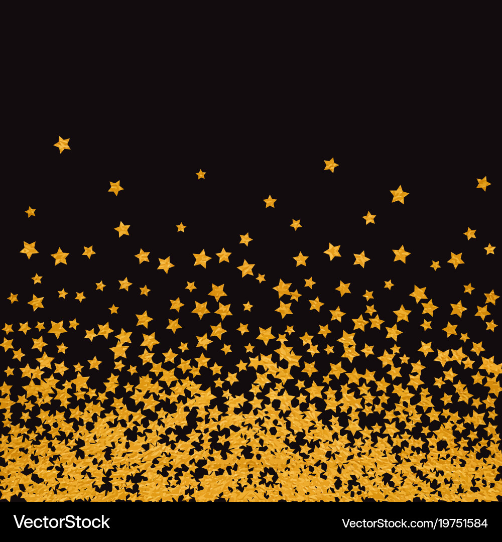 Abstract pattern of random falling stars Vector Image