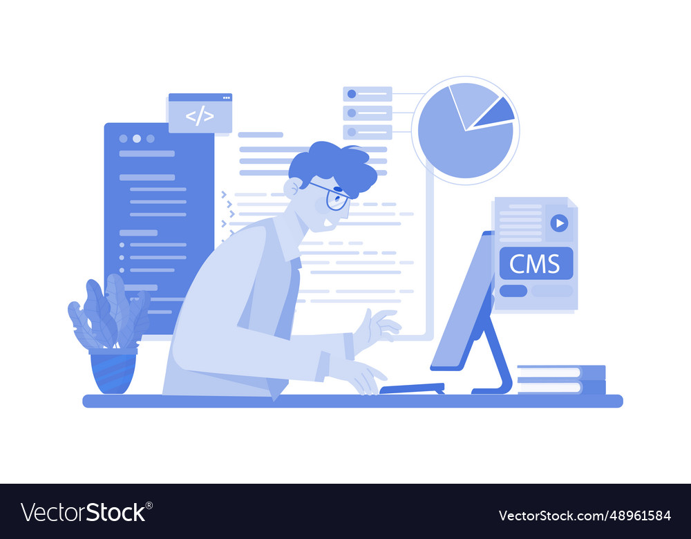 Engineer it specialist programmer man work at home