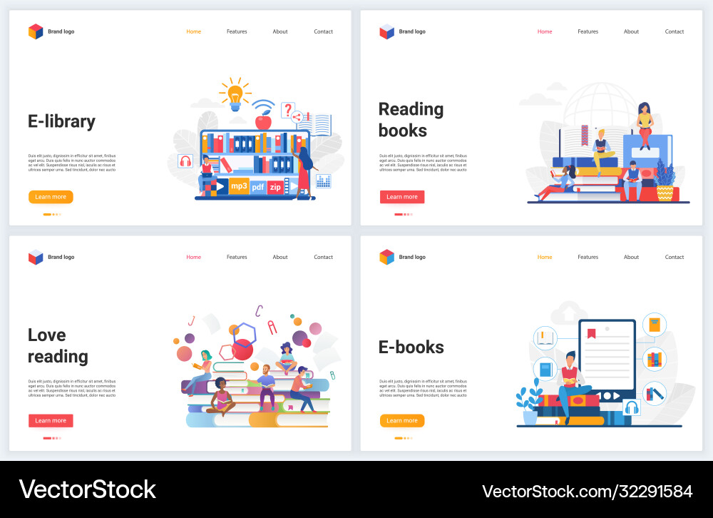 Reading books online technology Royalty Free Vector Image