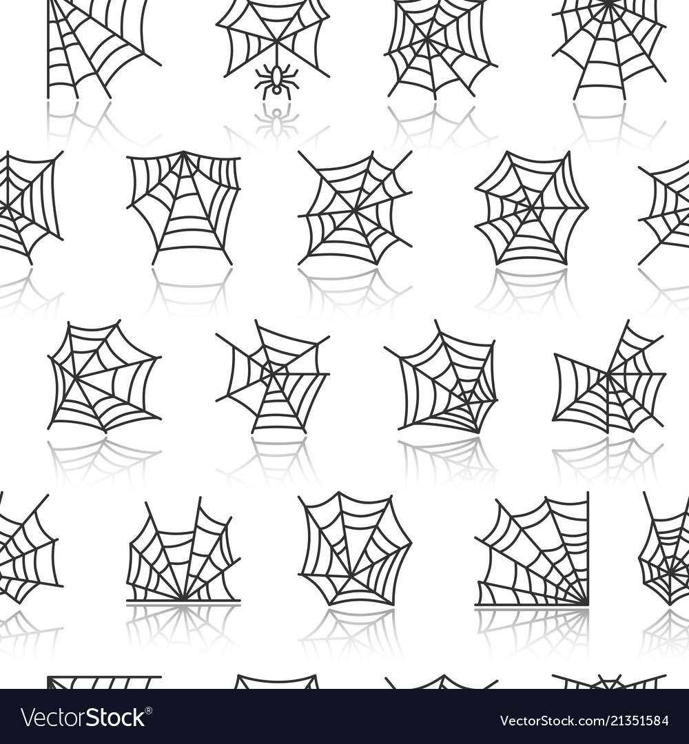 Spider web seamless pattern Royalty Free Vector Image