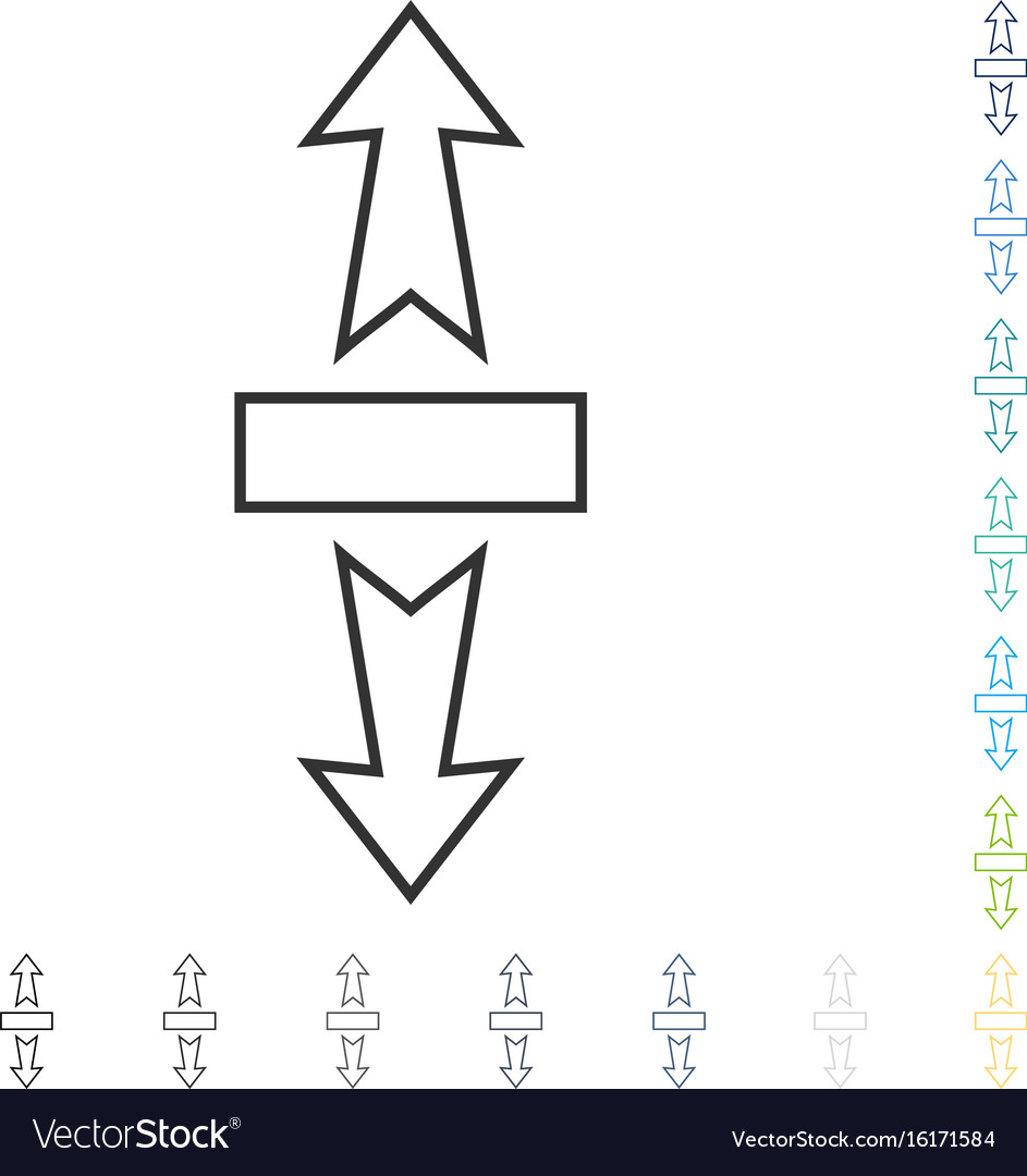 Stretch arrows vertically icon Royalty Free Vector Image