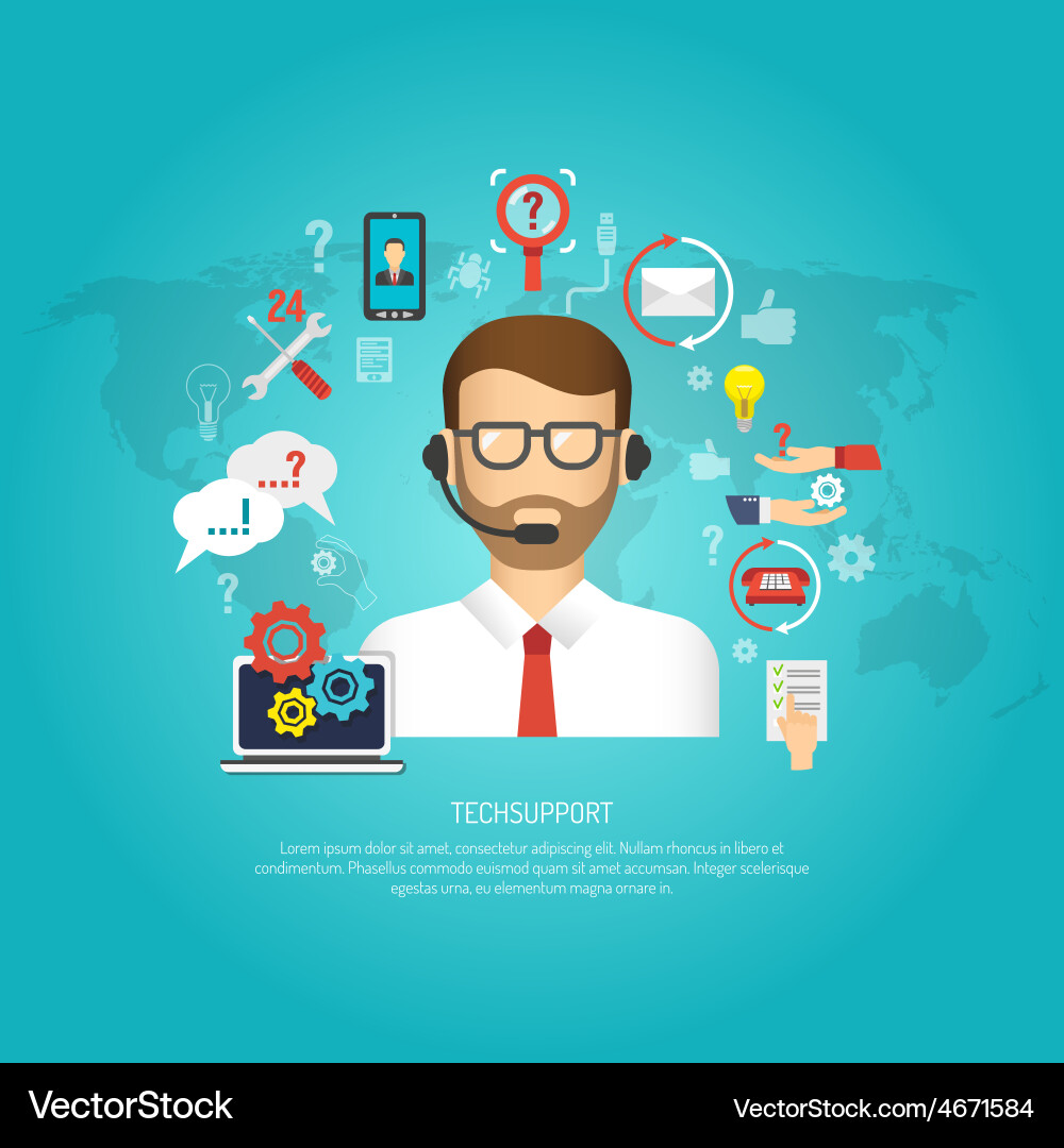 Tech Support Concept Royalty Free Vector Image