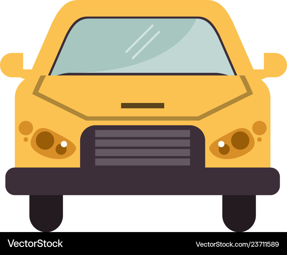 Car vehicle frontview Royalty Free Vector Image