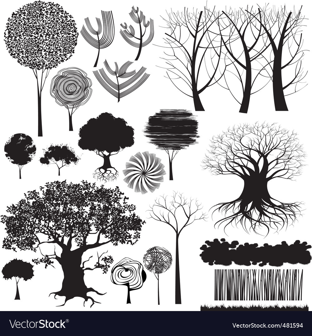 Trees Royalty Free Vector Image - VectorStock
