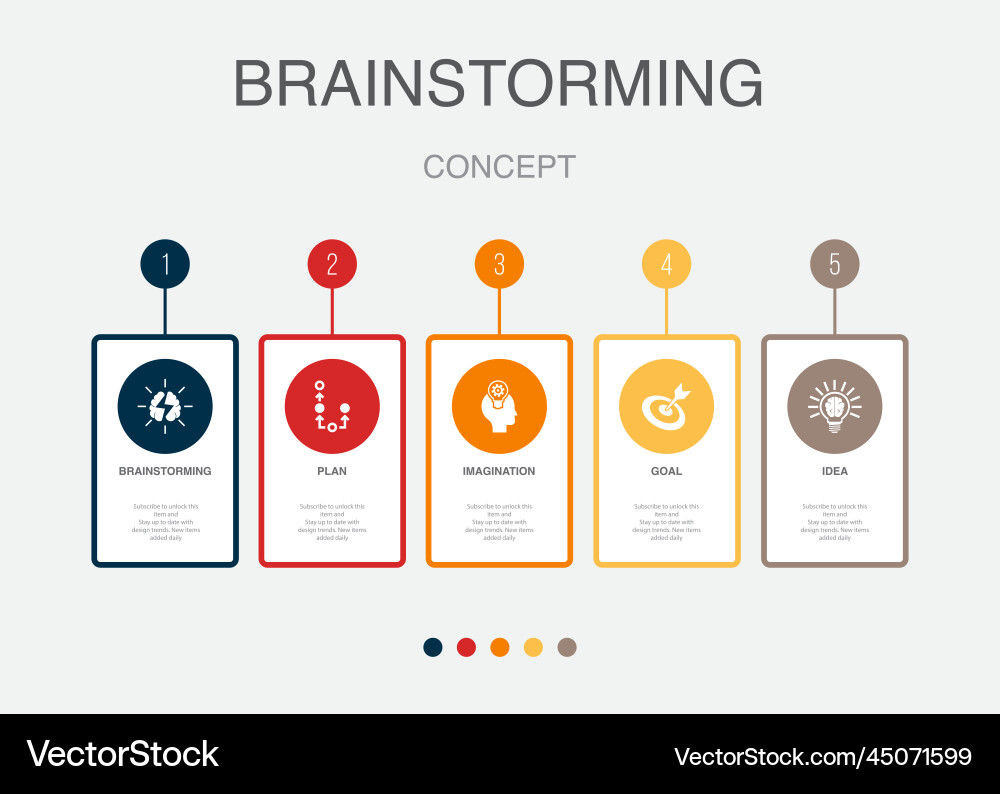 Brainstorming plan imagination goal idea Vector Image