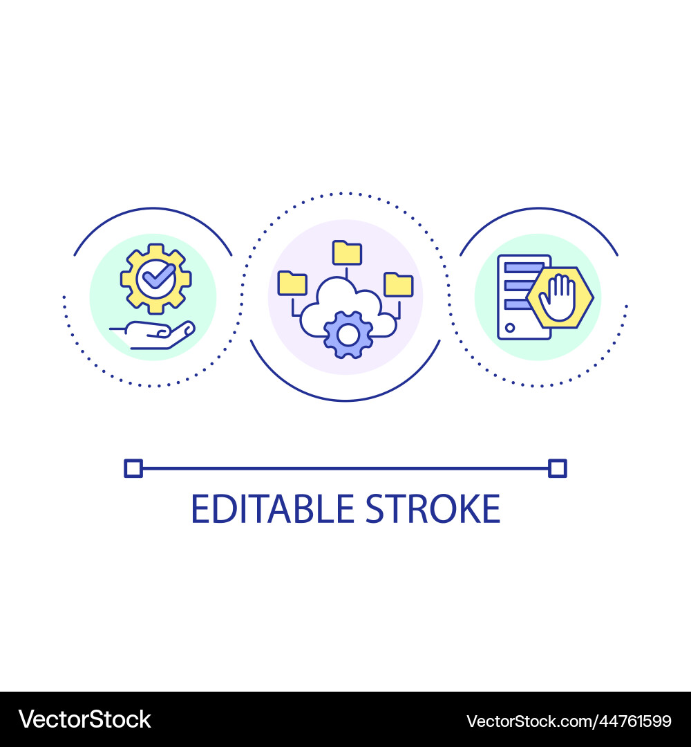 Cloud native development loop concept icon Vector Image
