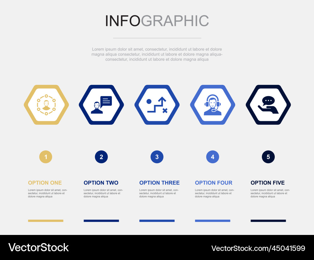 Consulting icons infographic design template Vector Image