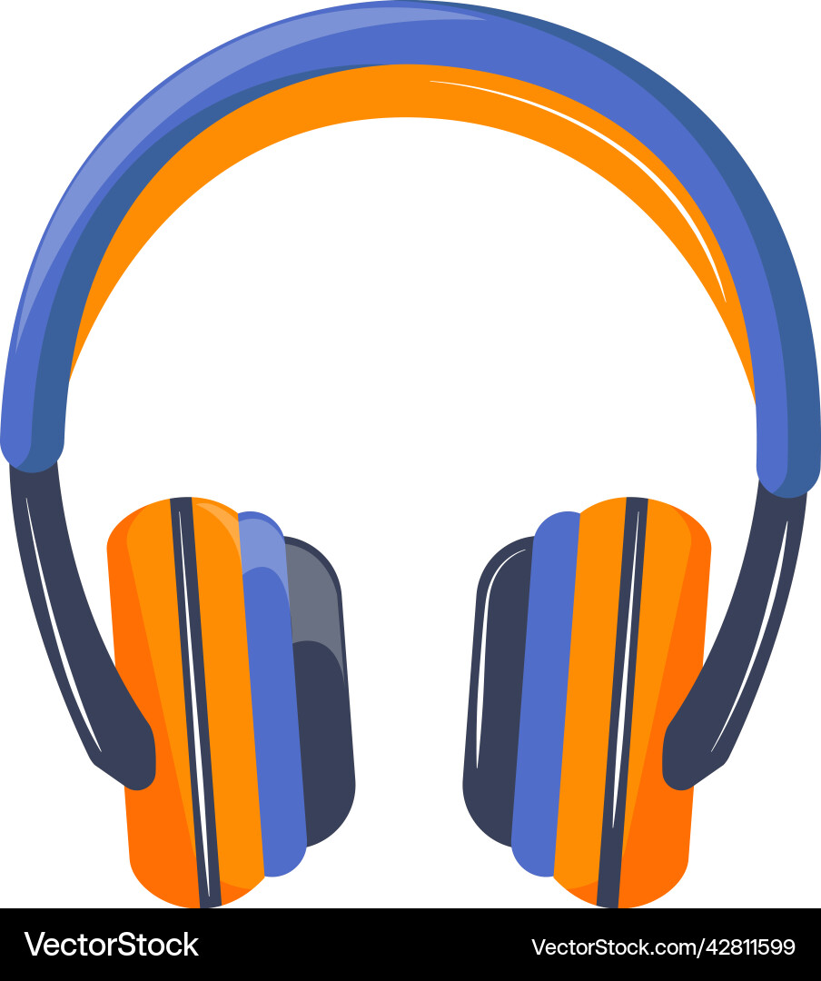 Headphones music device Royalty Free Vector Image