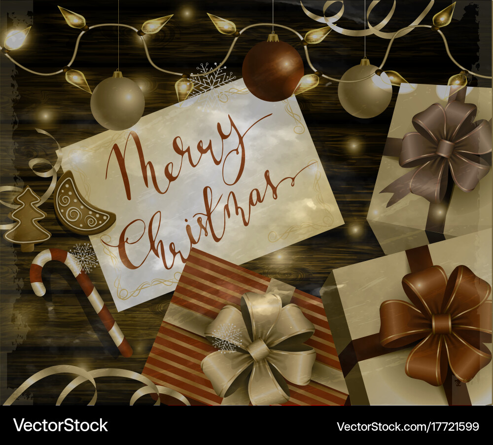 Year design wooden background Royalty Free Vector Image