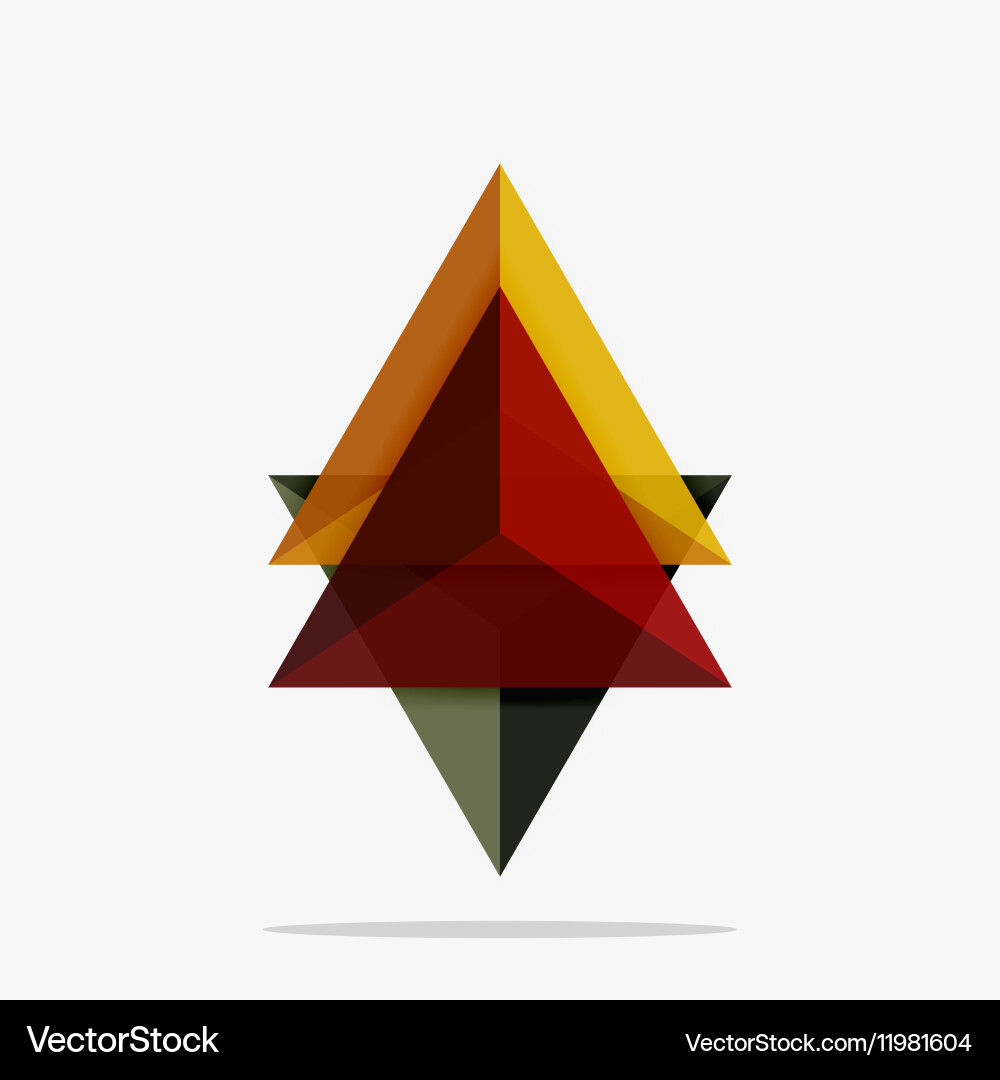 Blank triangle layout business template Royalty Free Vector