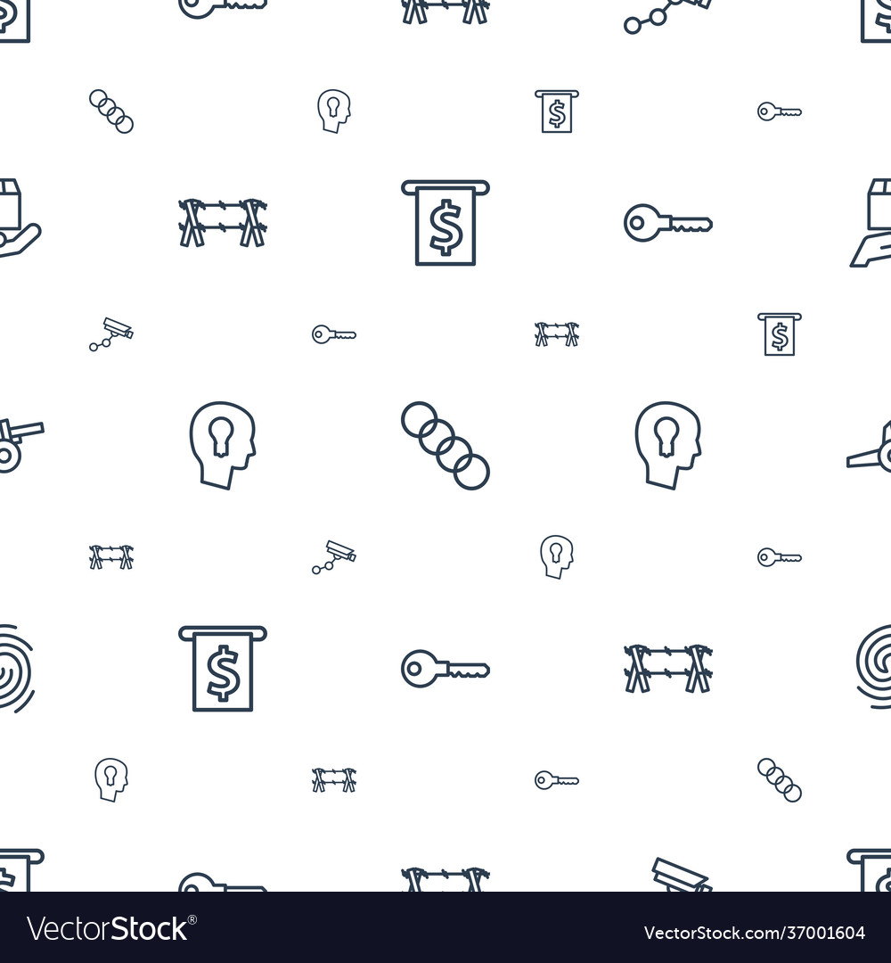 Security icons pattern seamless white background Vector Image
