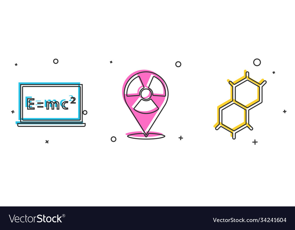 Set Equation Solution Radioactive In Location Vector Image