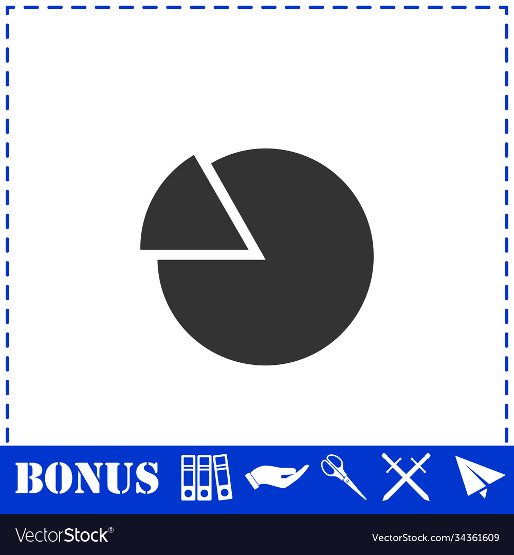 Chart icon flat Royalty Free Vector Image - VectorStock