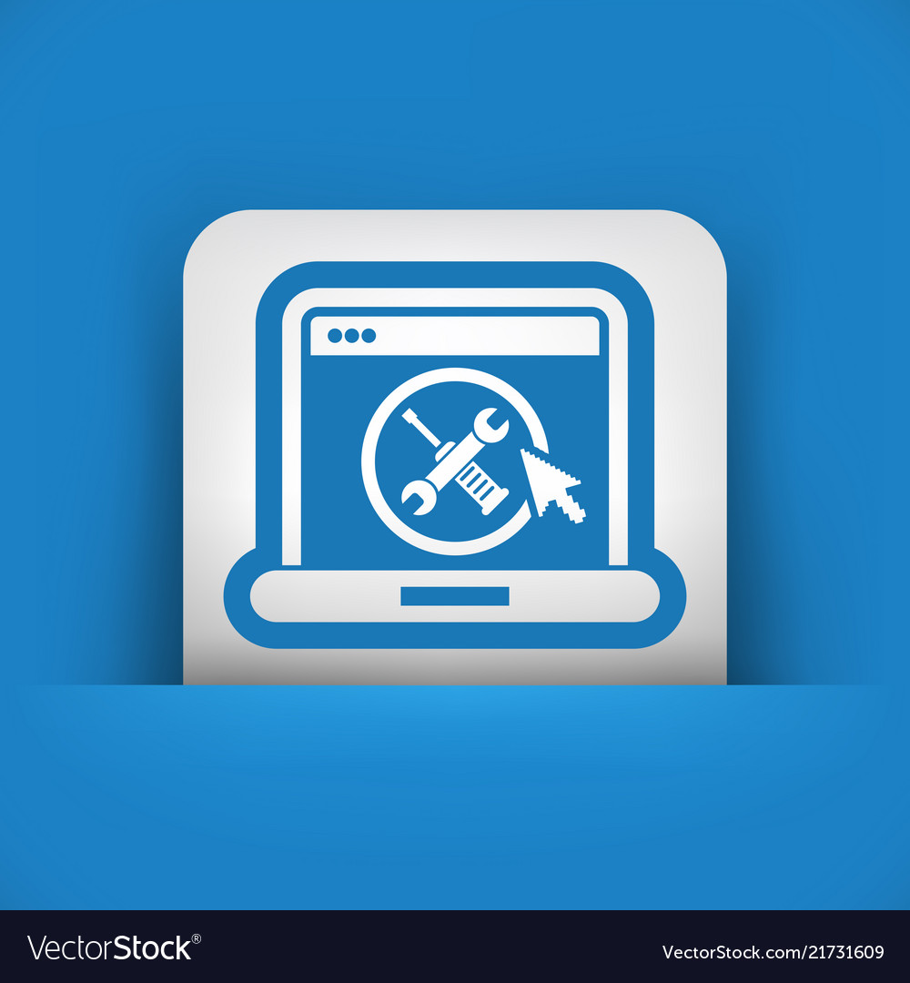 Computer setting icon Royalty Free Vector Image
