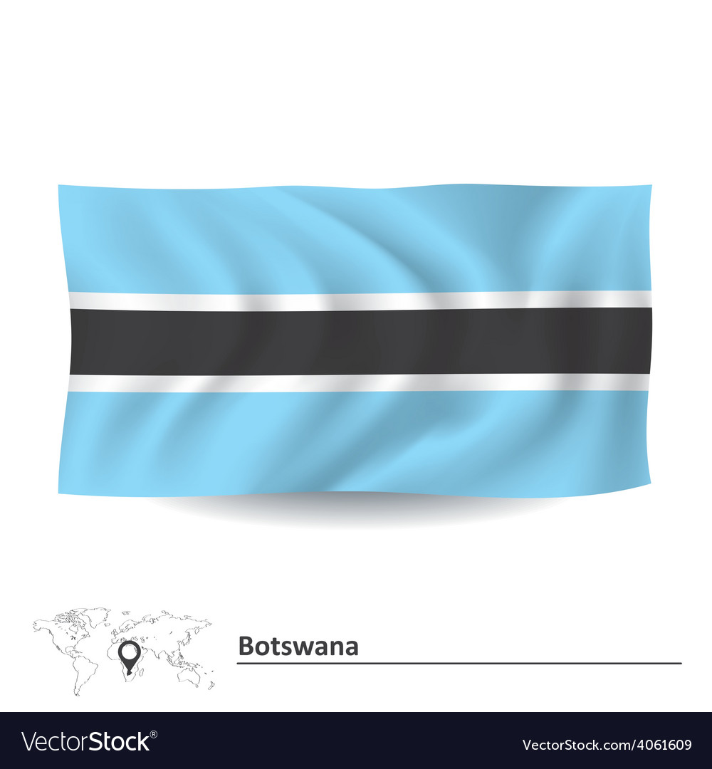 Flag of botswana Royalty Free Vector Image - VectorStock