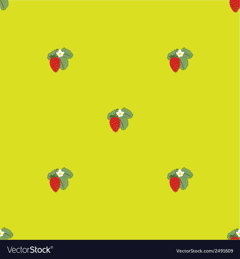 Strawberry pattern Royalty Free Vector Image - VectorStock