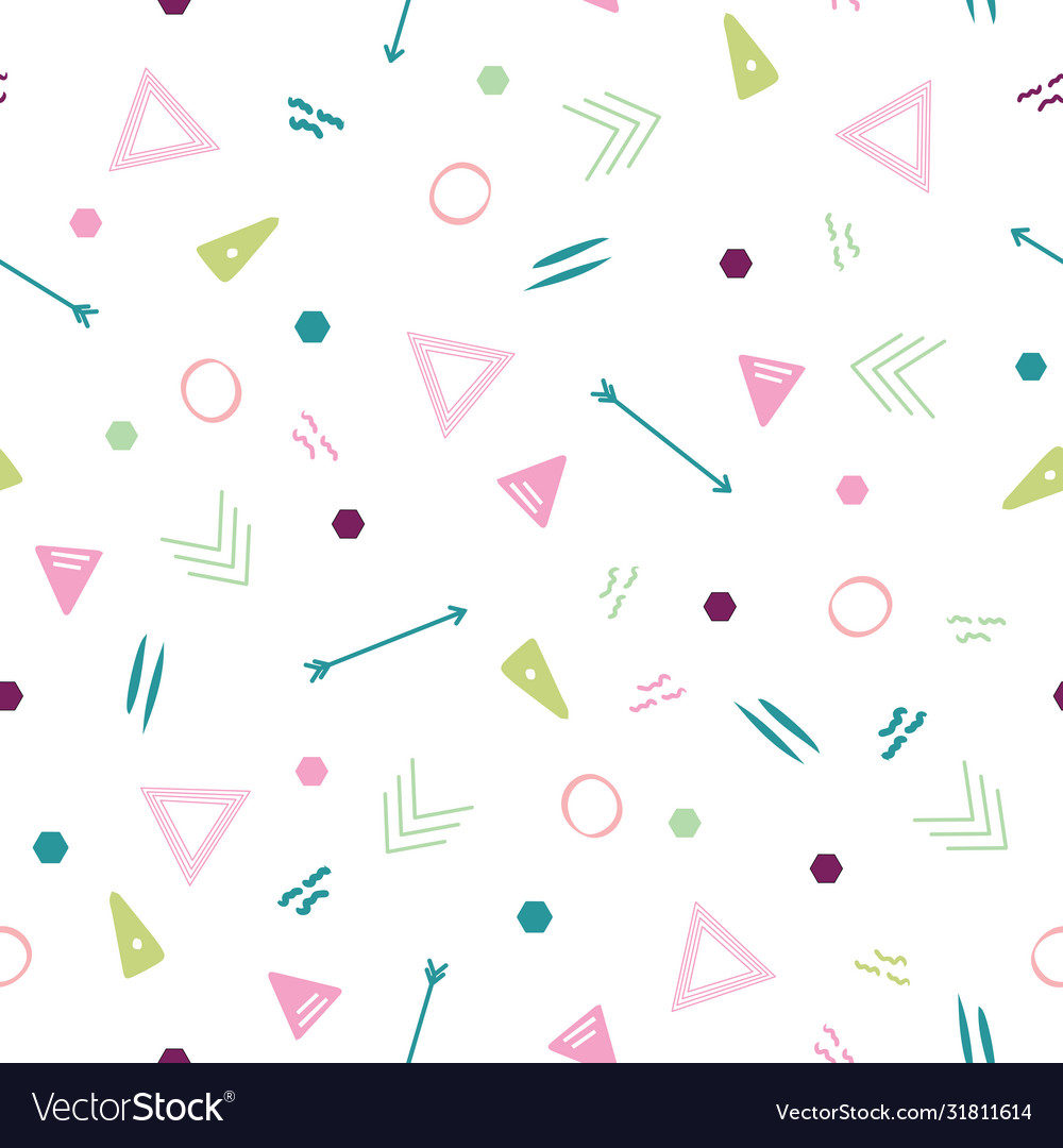 Abstract seamless repeat pattern with triangles Vector Image