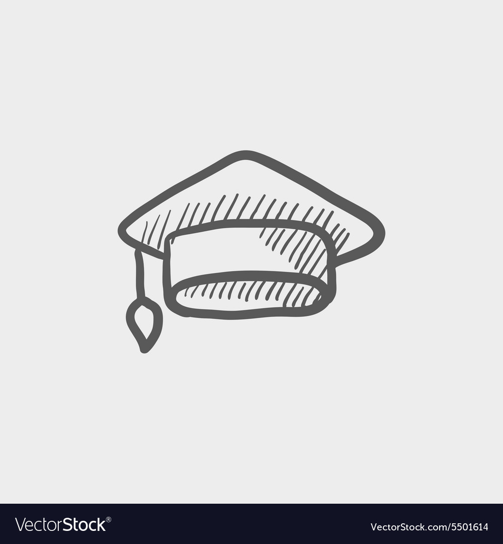 Graduation cap sketch icon Royalty Free Vector Image Graduation cap sketch icon Royalty Free Vector Image