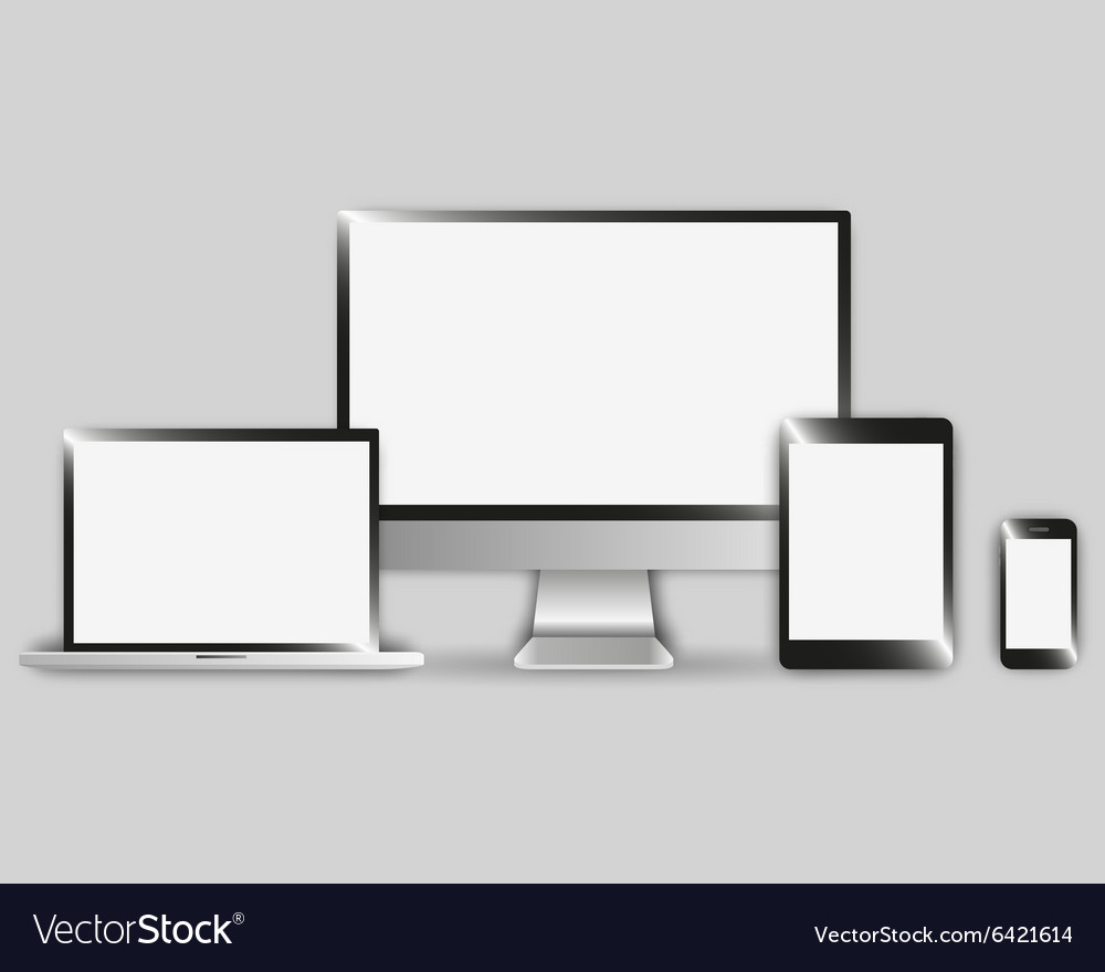 Modern electronic devices set Royalty Free Vector Image Modern electronic devices set Royalty Free Vector Image