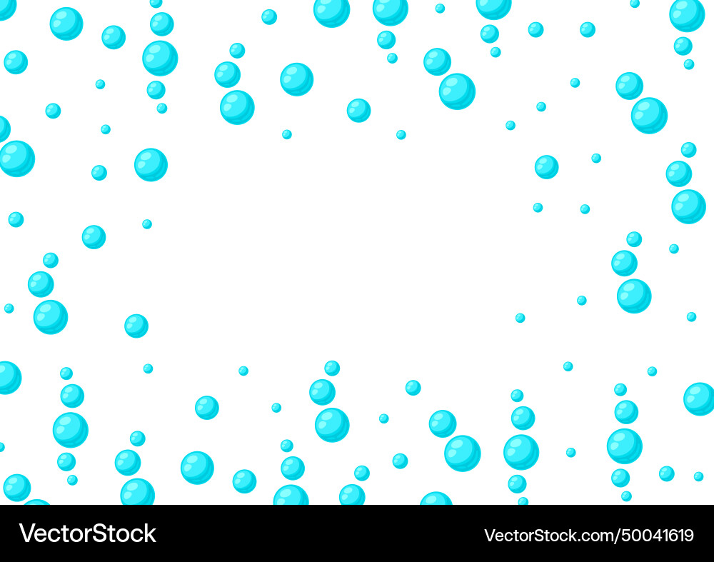 Background with turquoise bubbles abstract air Vector Image