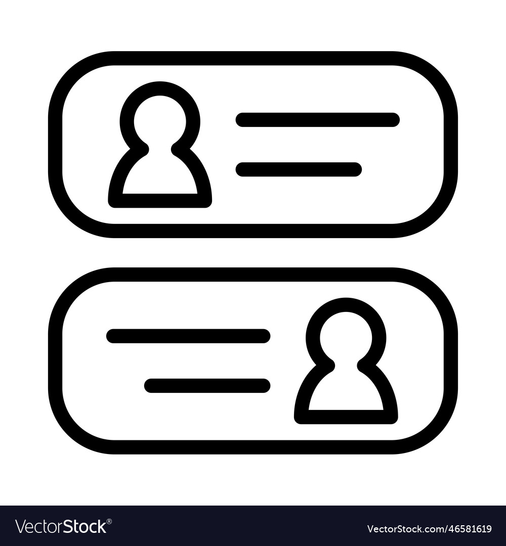 Chat line icon Royalty Free Vector Image - VectorStock