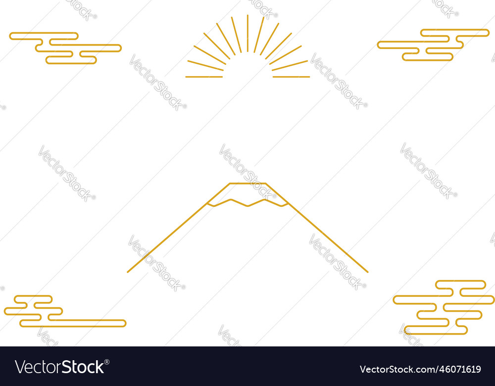 Japanese new year card for the year of the rabbit Vector Image