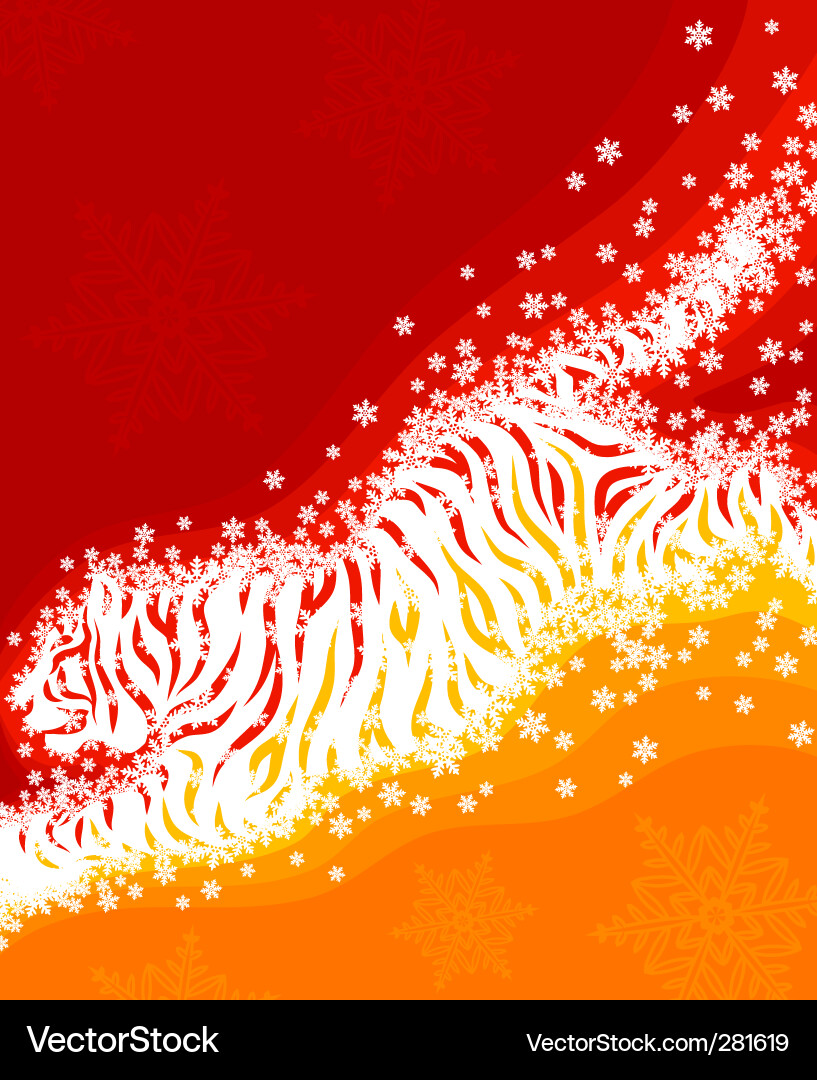 Snow tiger Royalty Free Vector Image - VectorStock