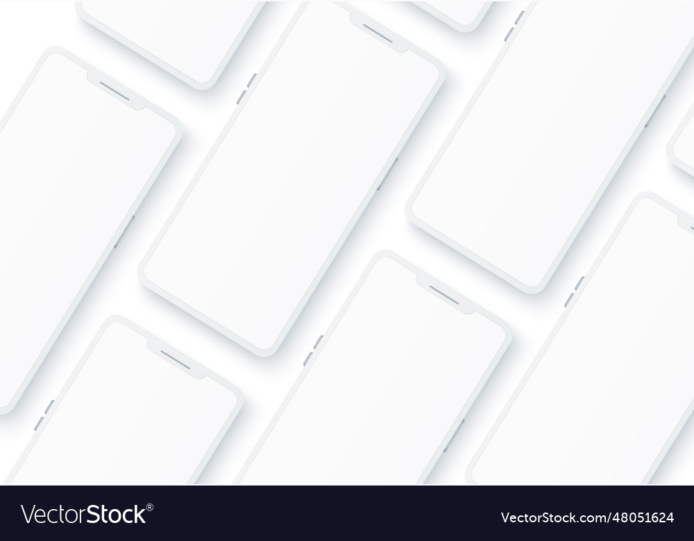 3d frameless smartphone mock up pattern Royalty Free Vector