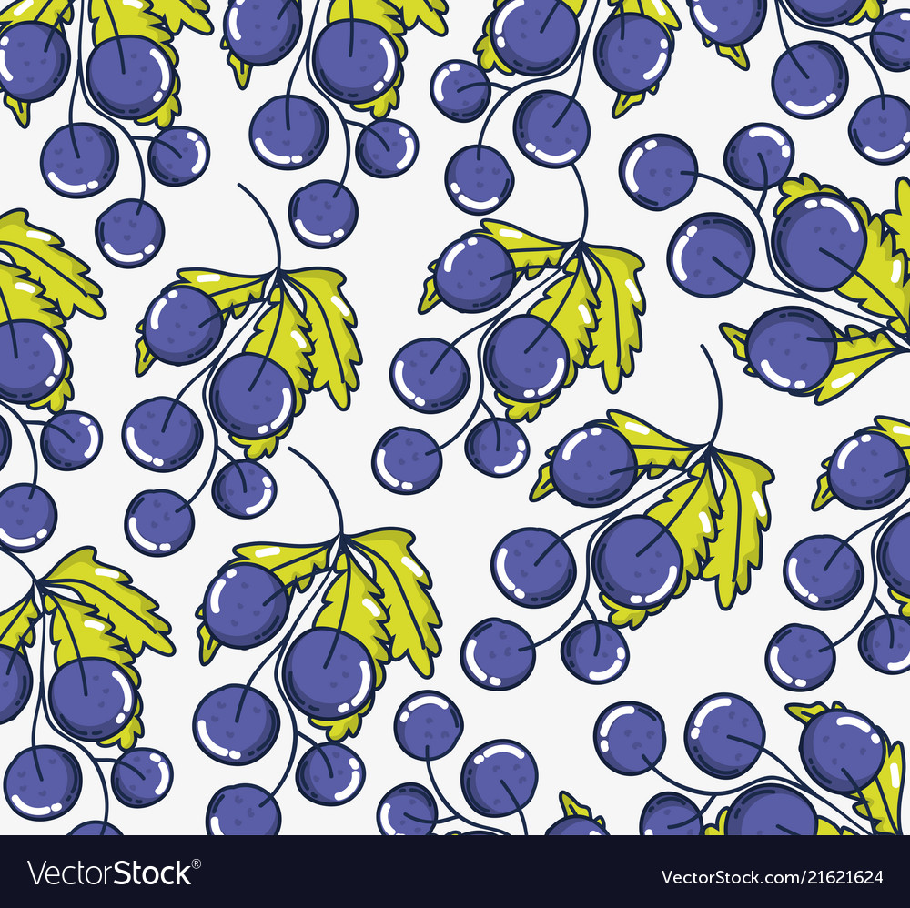 Grapes pattern background Royalty Free Vector Image