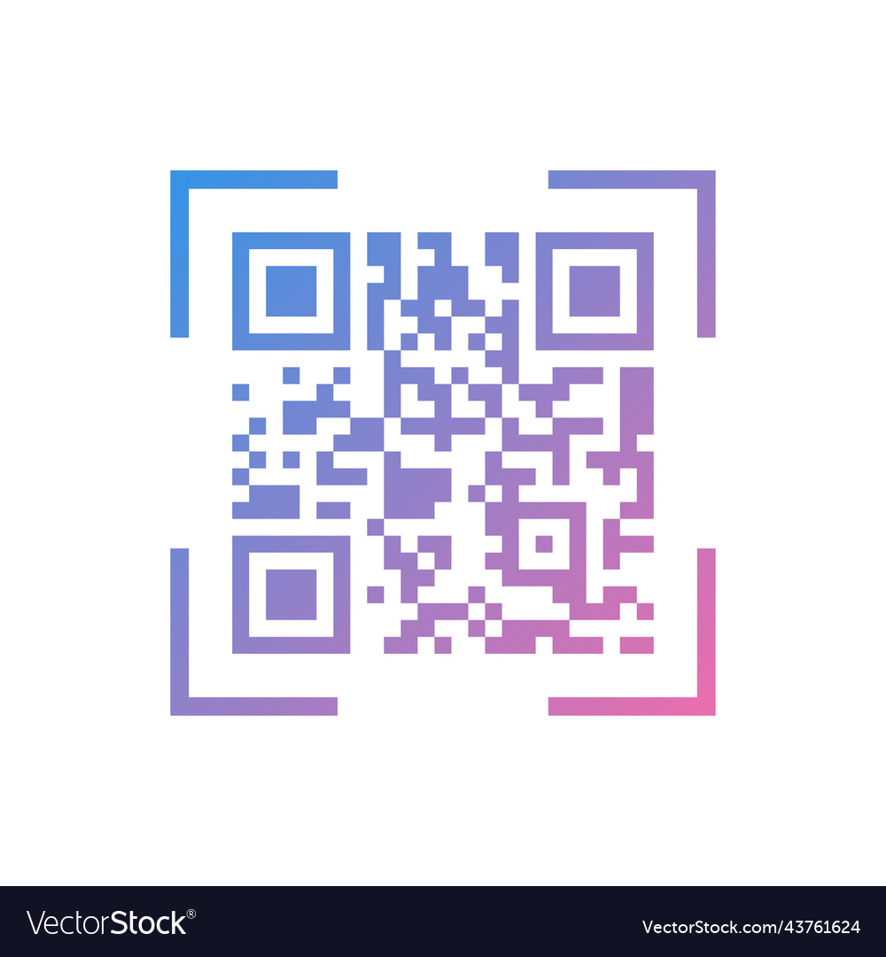 Qr code icon in trendy flat style isolated Vector Image