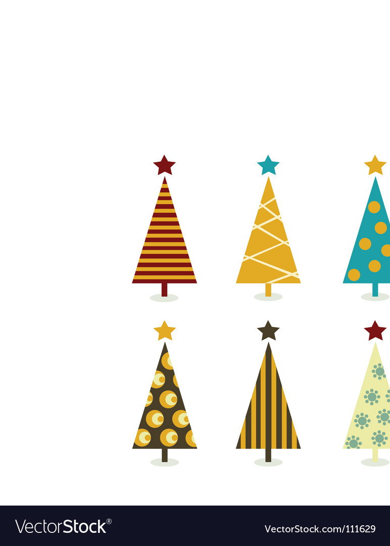 Christmas tree elements Royalty Free Vector Image