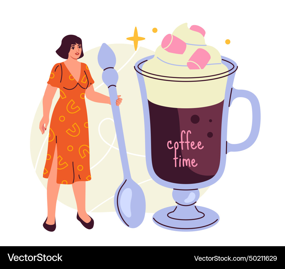 Coffee person concept Royalty Free Vector Image