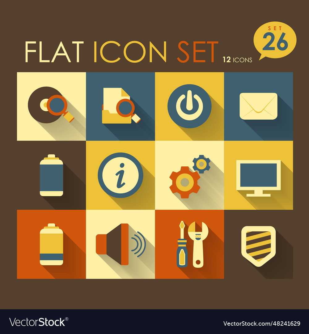 Computer icon set Royalty Free Vector Image - VectorStock