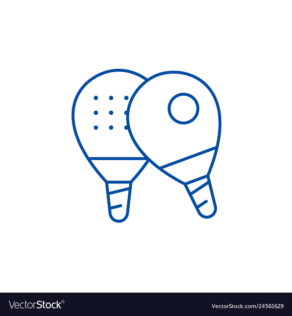 Ping pong line icon concept flat Royalty Free Vector Image Ping pong line icon concept flat Royalty Free Vector Image