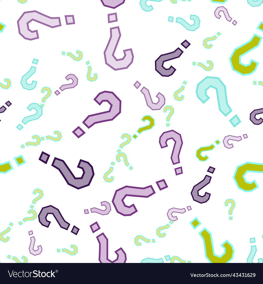 Quiz seamless pattern question marks doubt faq Vector Image