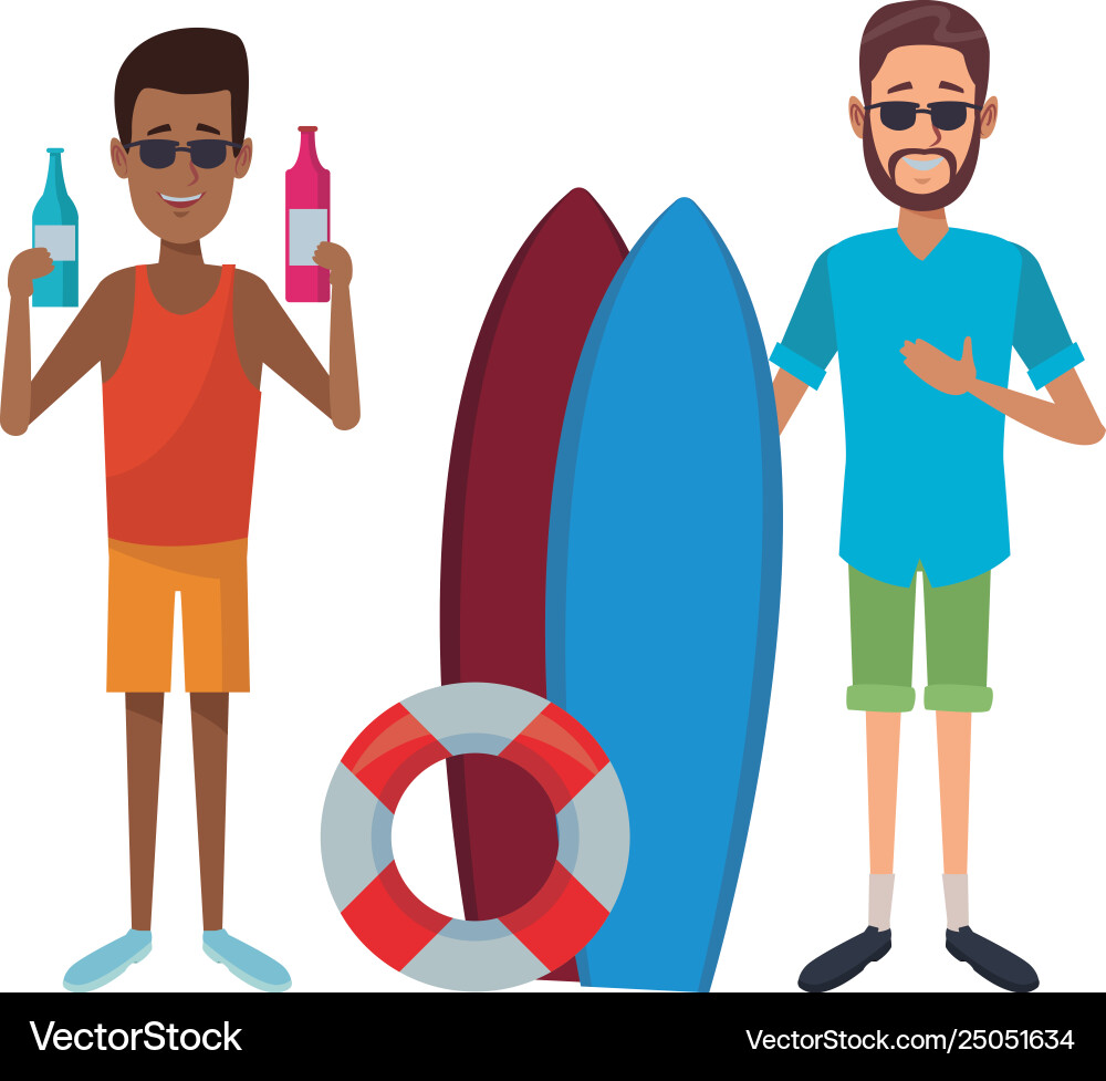 Friends and summer Royalty Free Vector Image - VectorStock