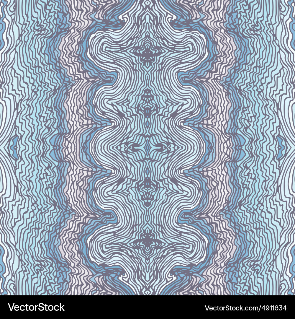 Seamless waves hand-drawn pattern Royalty Free Vector Image