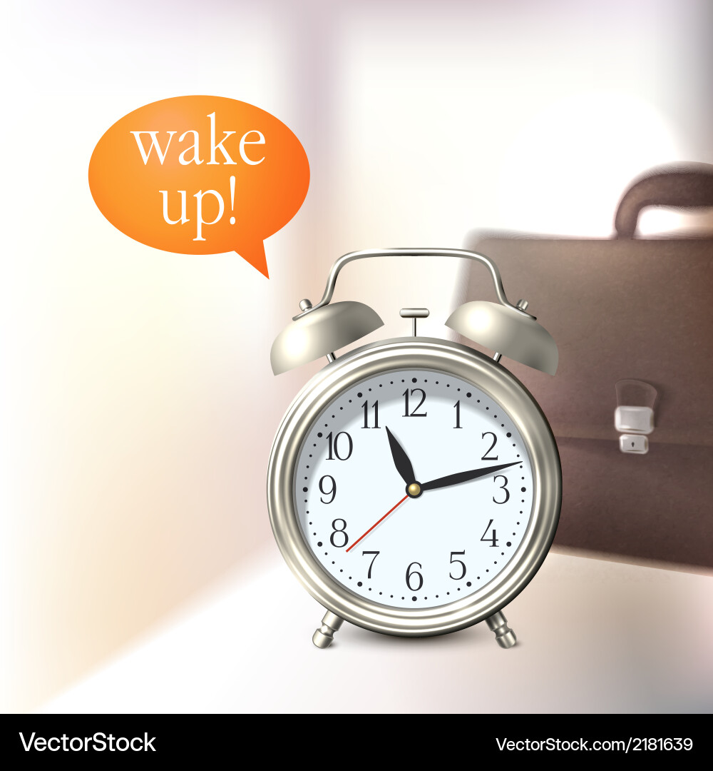 Alarm clock background Royalty Free Vector Image