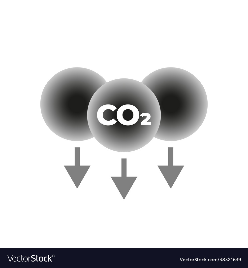 Co2 carbon emissions concept icon badge Royalty Free Vector Co2 carbon emissions concept icon badge Royalty Free Vector