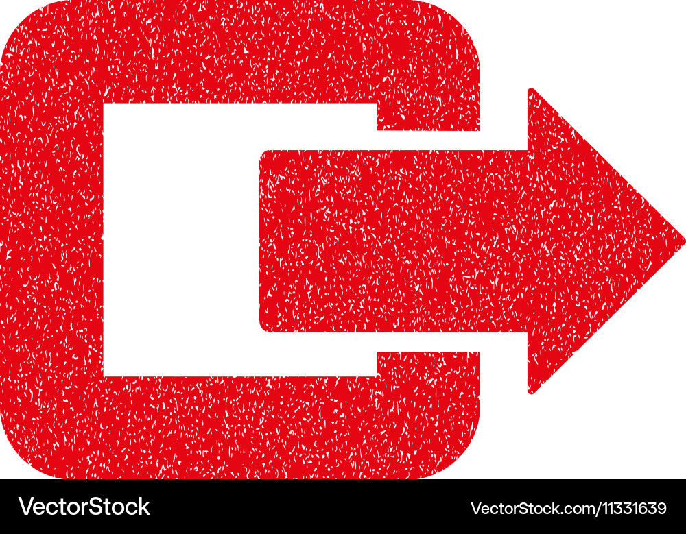 Exit door grainy texture icon Royalty Free Vector Image