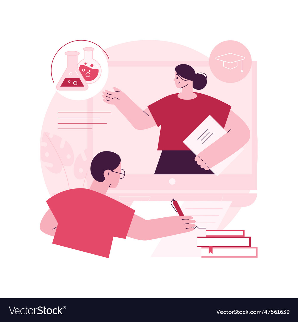 Online Science Tutoring Abstract Concept Vector Image
