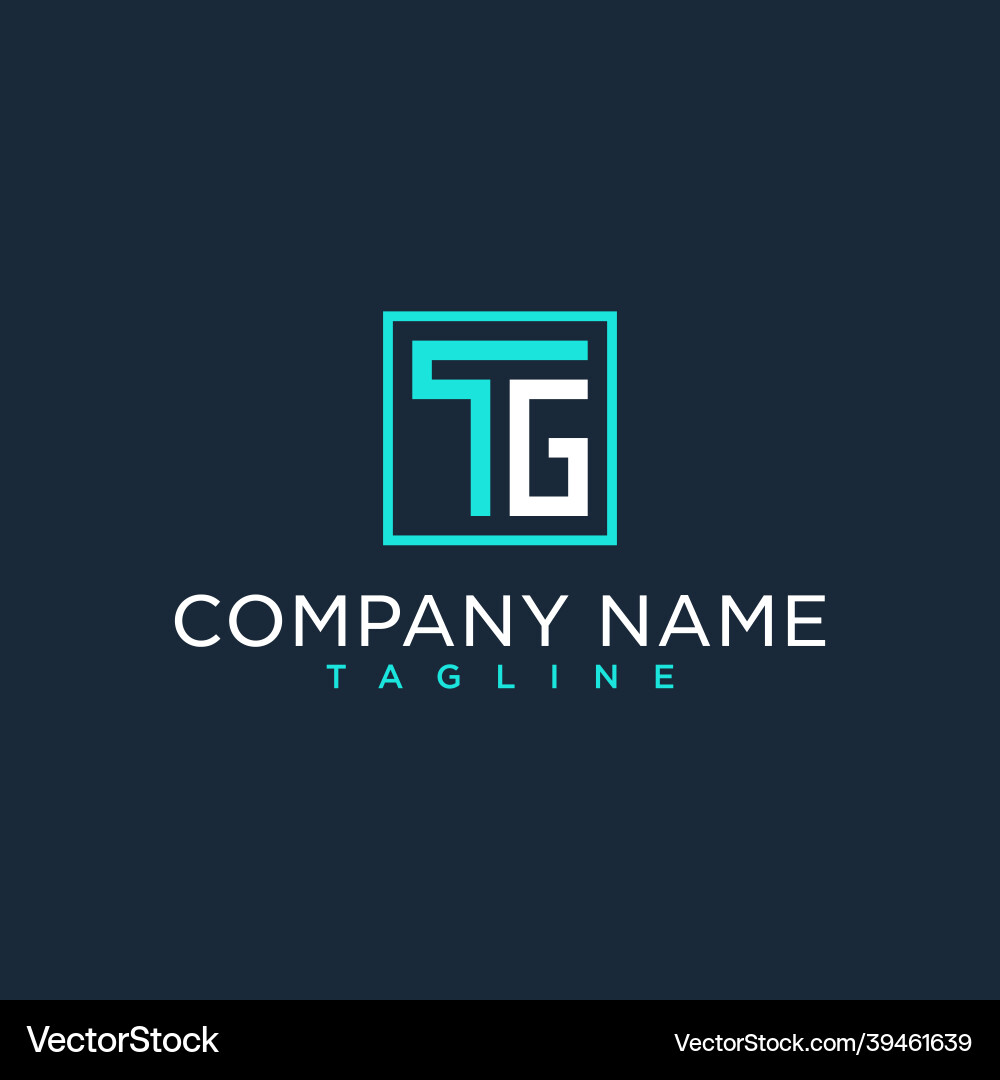 Tg gt initial logo luxury design inspiration Vector Image