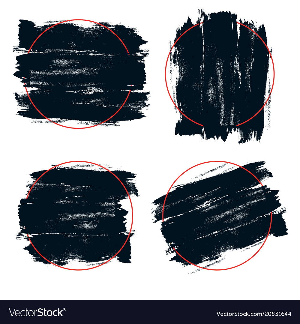 Black paint ink brush stroke Royalty Free Vector Image