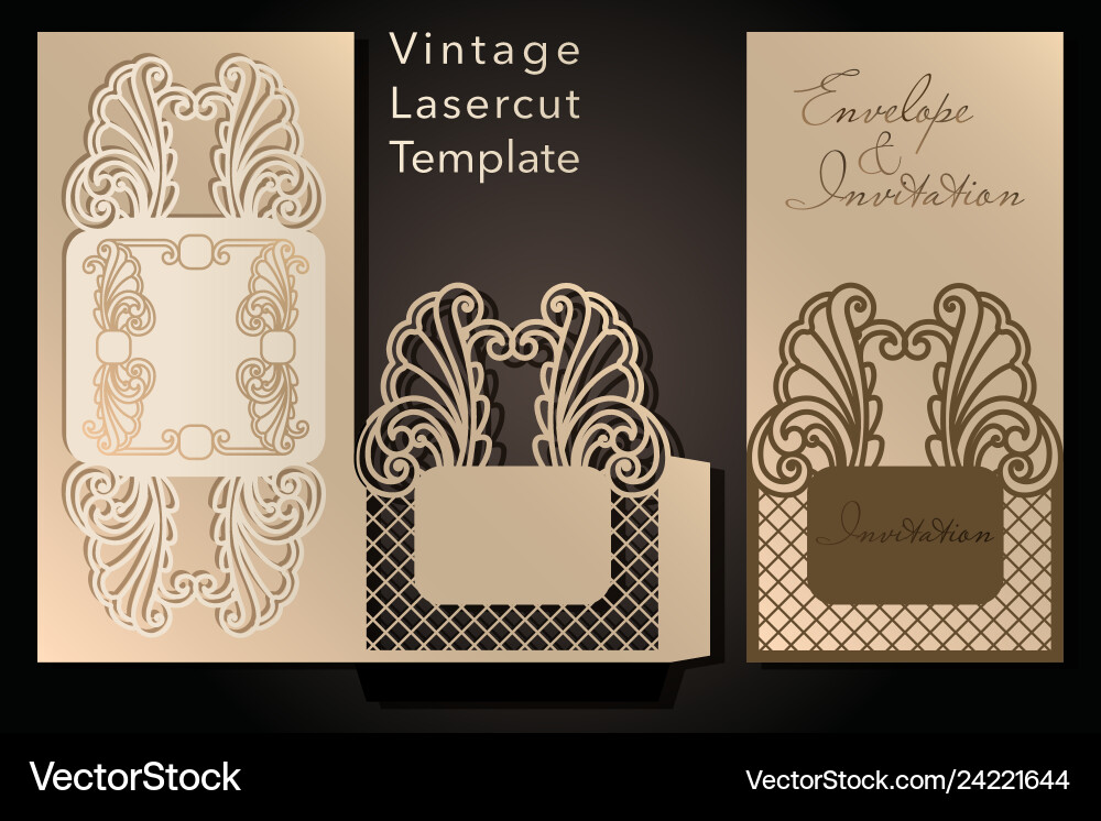 Decorative envelope and greeting card template Vector Image