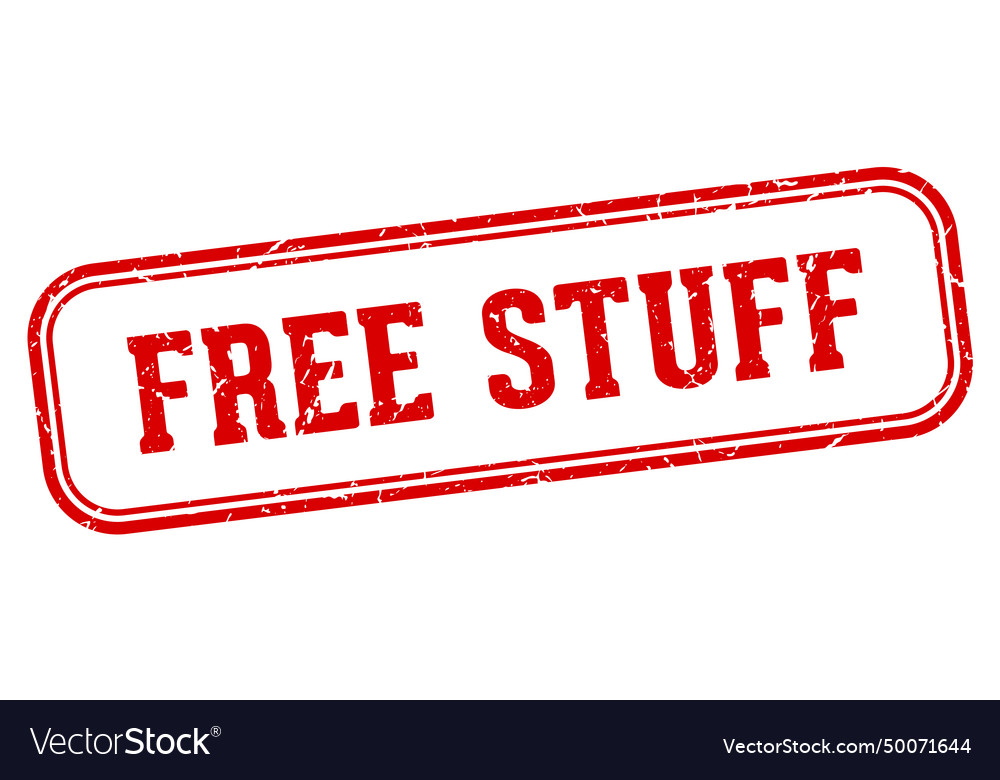 Free stuff stamp rectangular Royalty Free Vector Image